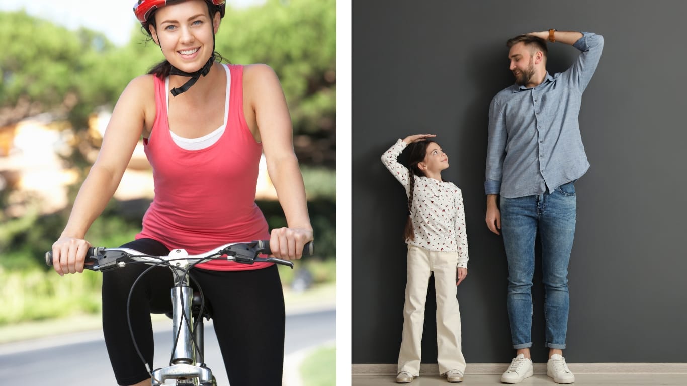 How much cycling a day to increase height?
