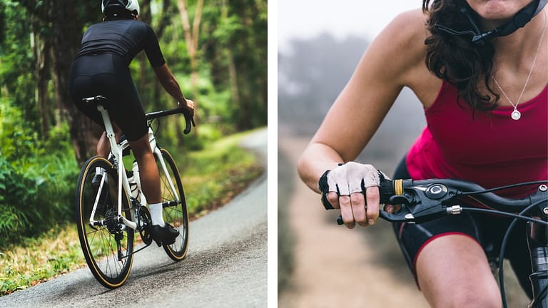 When cycling uphill what gears to use?